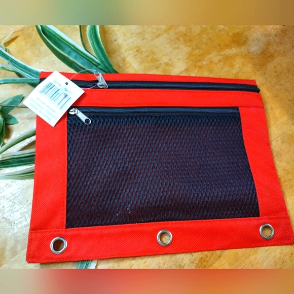 Other | Red 3 Ring Pencil Case For Folder | Poshmark
